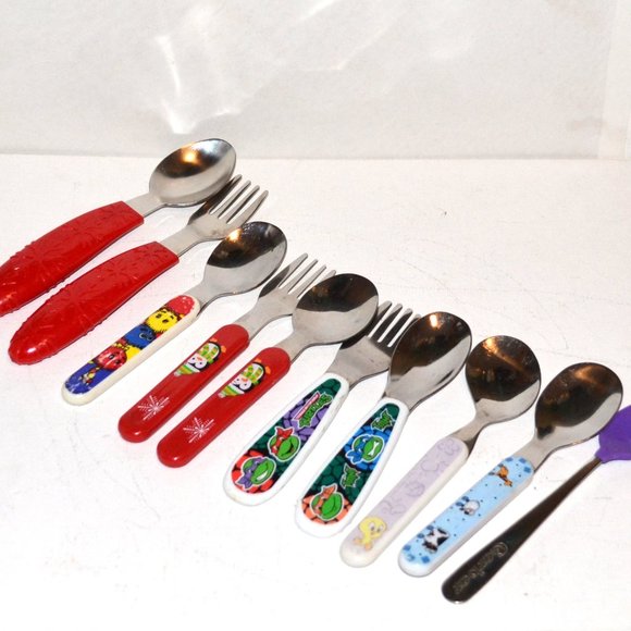 Other | Vintage Set Of 1 Child Use Eating Utensils Forks Spoons ...